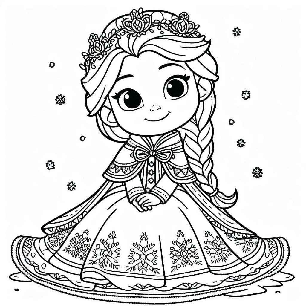 アナと雪の女王を無料で描く - 印刷可能ぬりえ無料ダウンロード