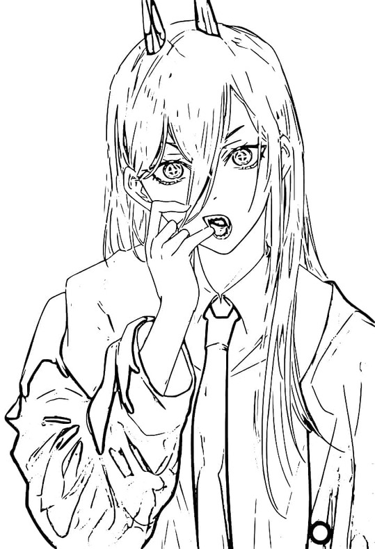 チェンソーマン ぬりえ - KodomoNurie.Com