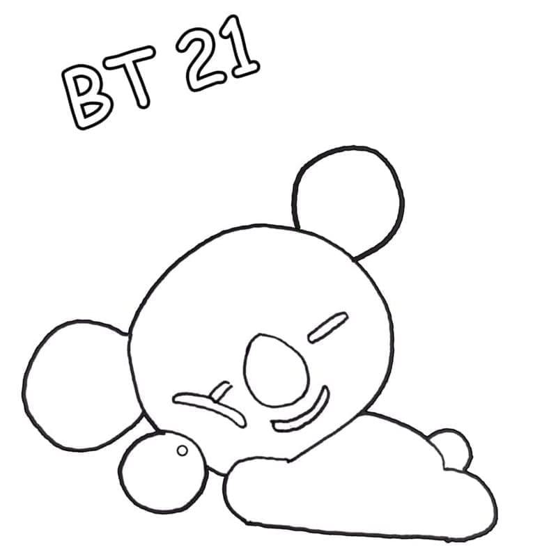 BT21キャラクター - 印刷可能ぬりえ無料ダウンロード
