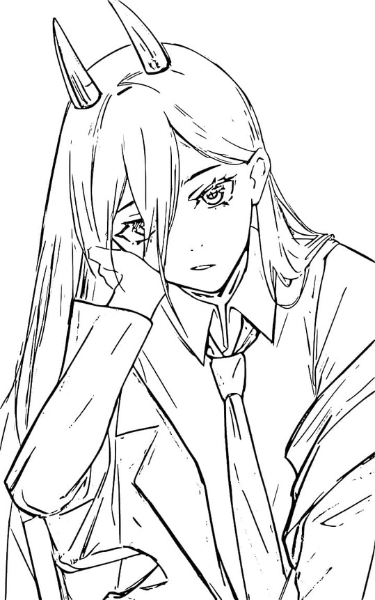 チェーンソーマンを無料で - 印刷可能ぬりえ無料ダウンロード