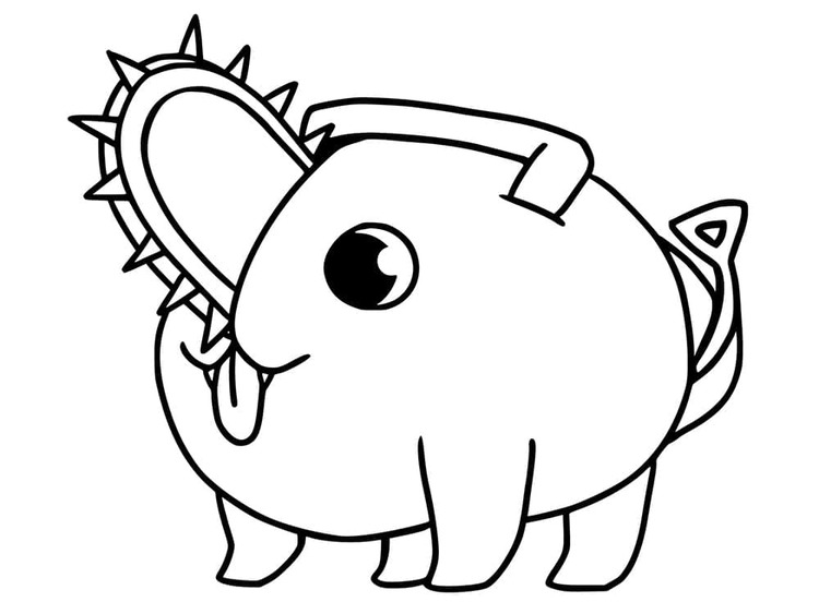 印刷可能なチェーンソーマン - 印刷可能ぬりえ無料ダウンロード