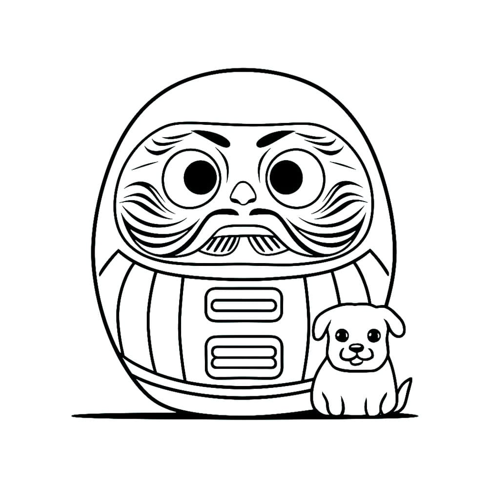 だるまの無料 - 印刷可能ぬりえ無料ダウンロード