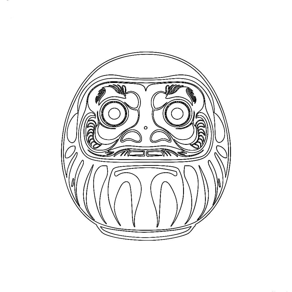 だるまの無料 - 印刷可能ぬりえ無料ダウンロード