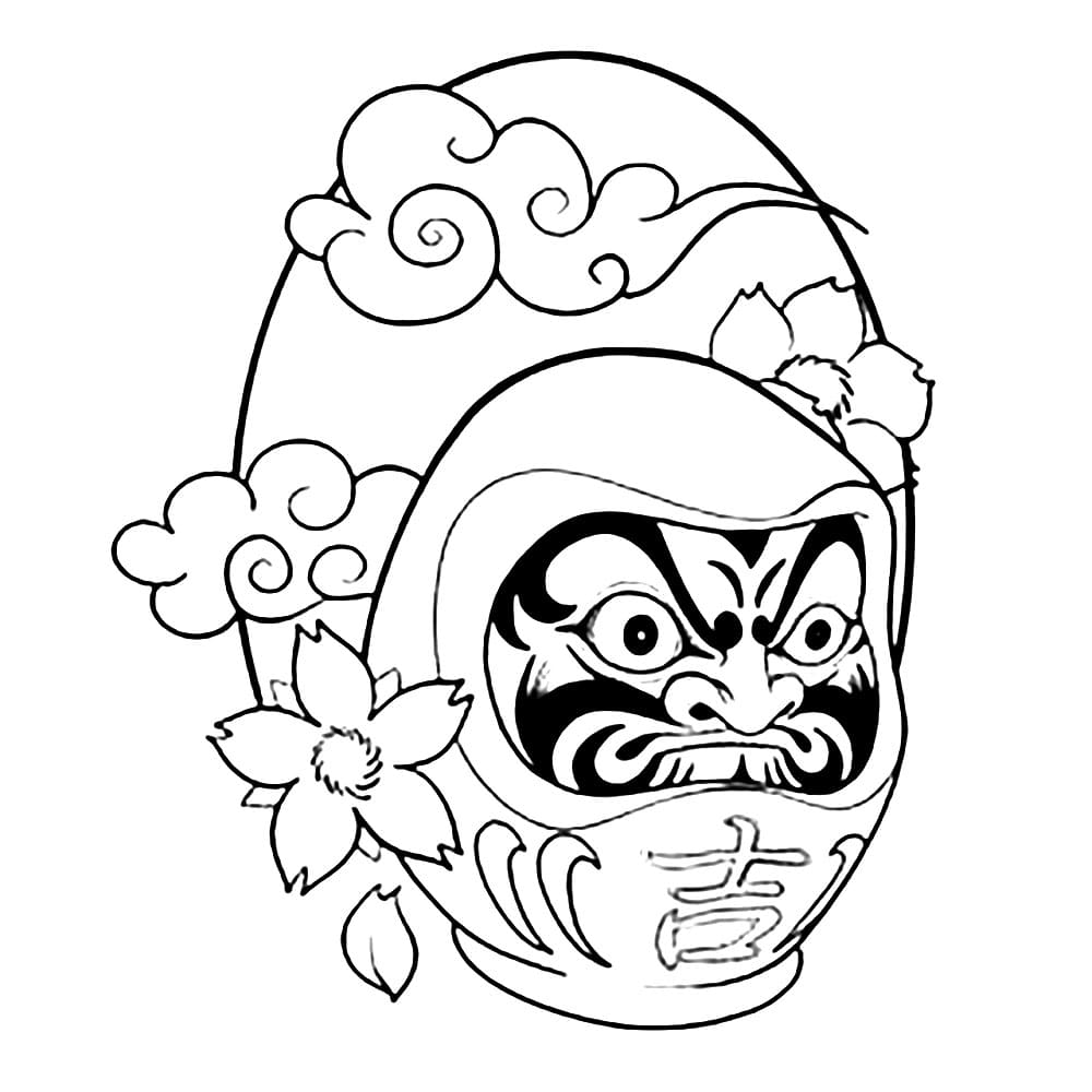 だるまの無料 - 印刷可能ぬりえ無料ダウンロード