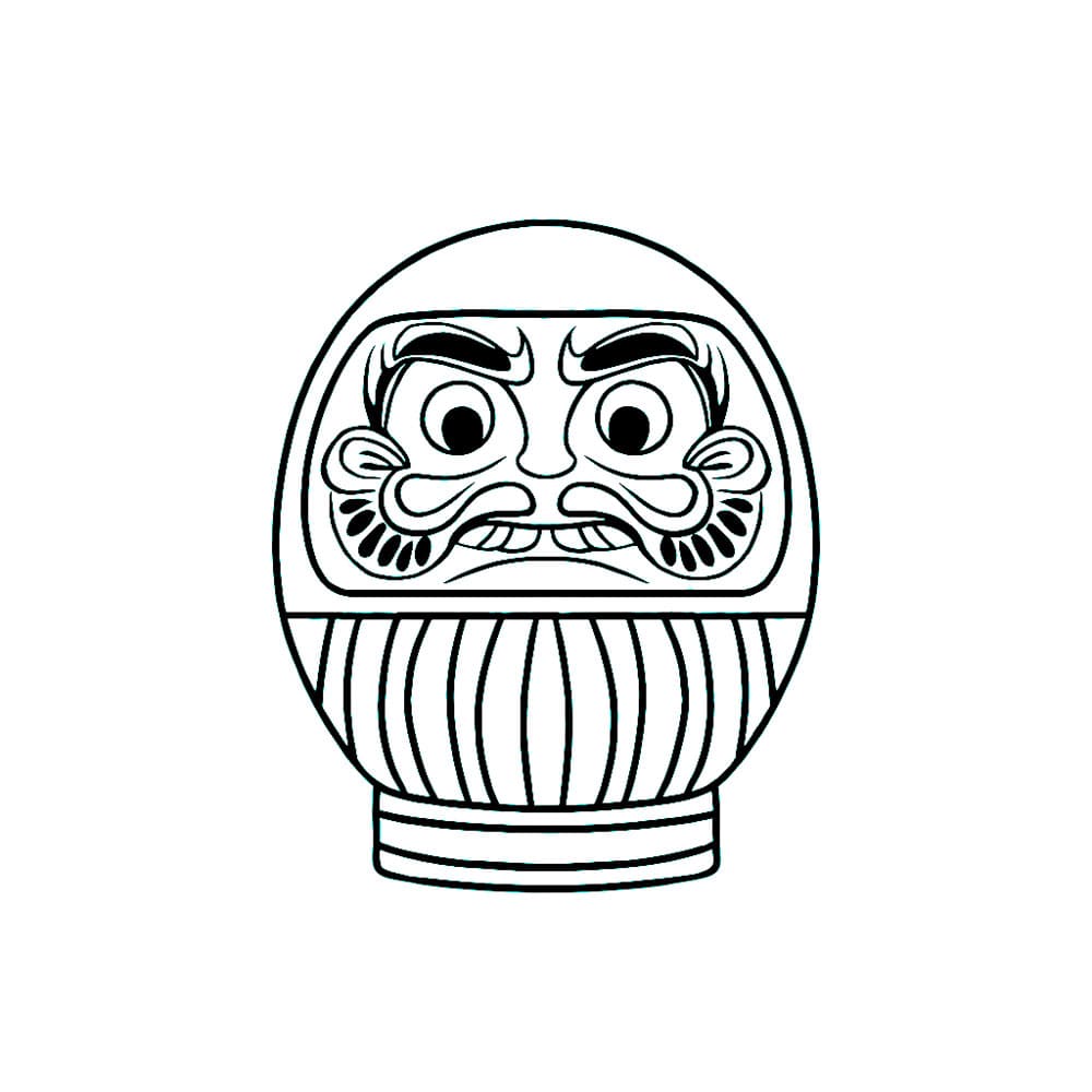 だるまの無料 - 印刷可能ぬりえ無料ダウンロード