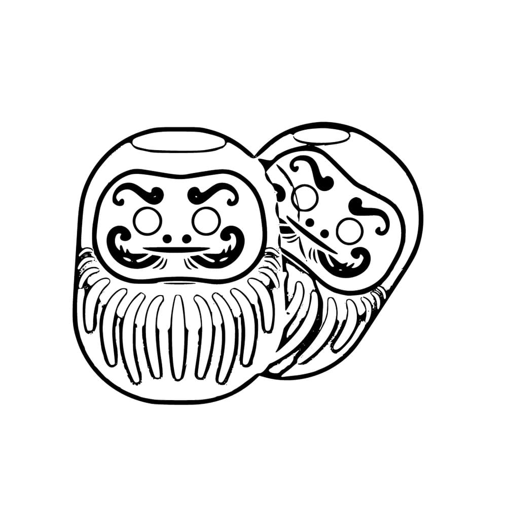 だるまの無料 - 印刷可能ぬりえ無料ダウンロード