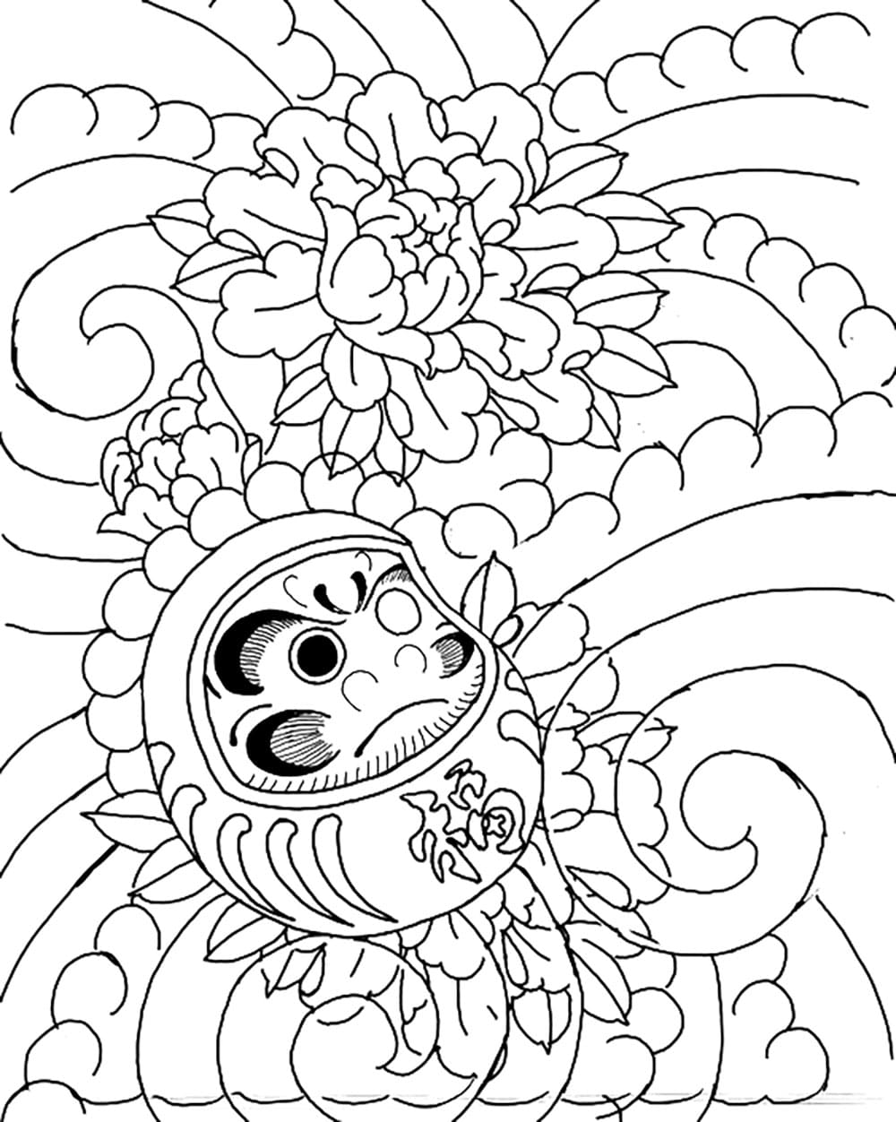 だるまの無料 - 印刷可能ぬりえ無料ダウンロード