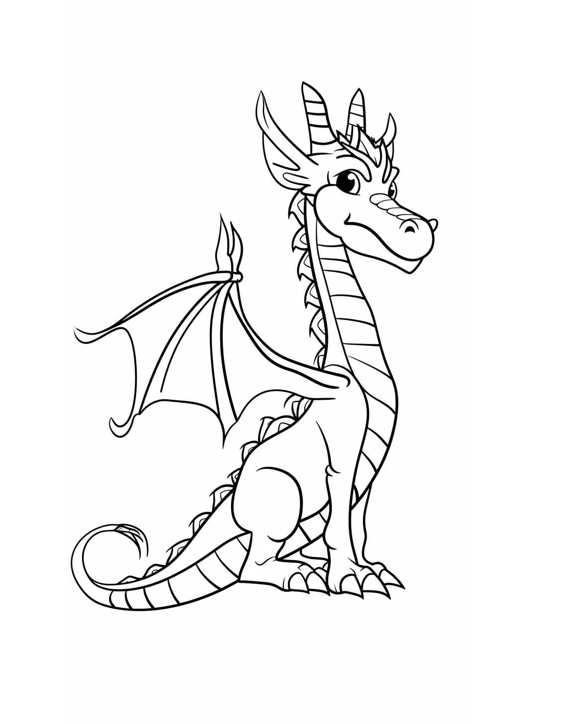 ドラゴンの楽しみ - 印刷可能ぬりえ無料ダウンロード