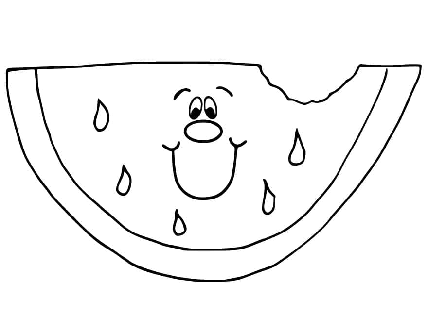 スイカ ぬりえ - KodomoNurie.Com