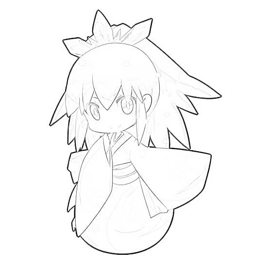 ふぶき姫ちびプリント - 印刷可能ぬりえ無料ダウンロード