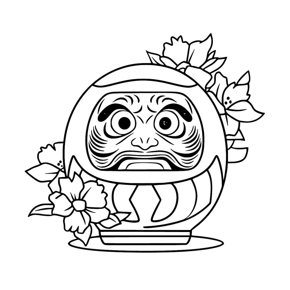 だるまの無料 - 印刷可能ぬりえ無料ダウンロード