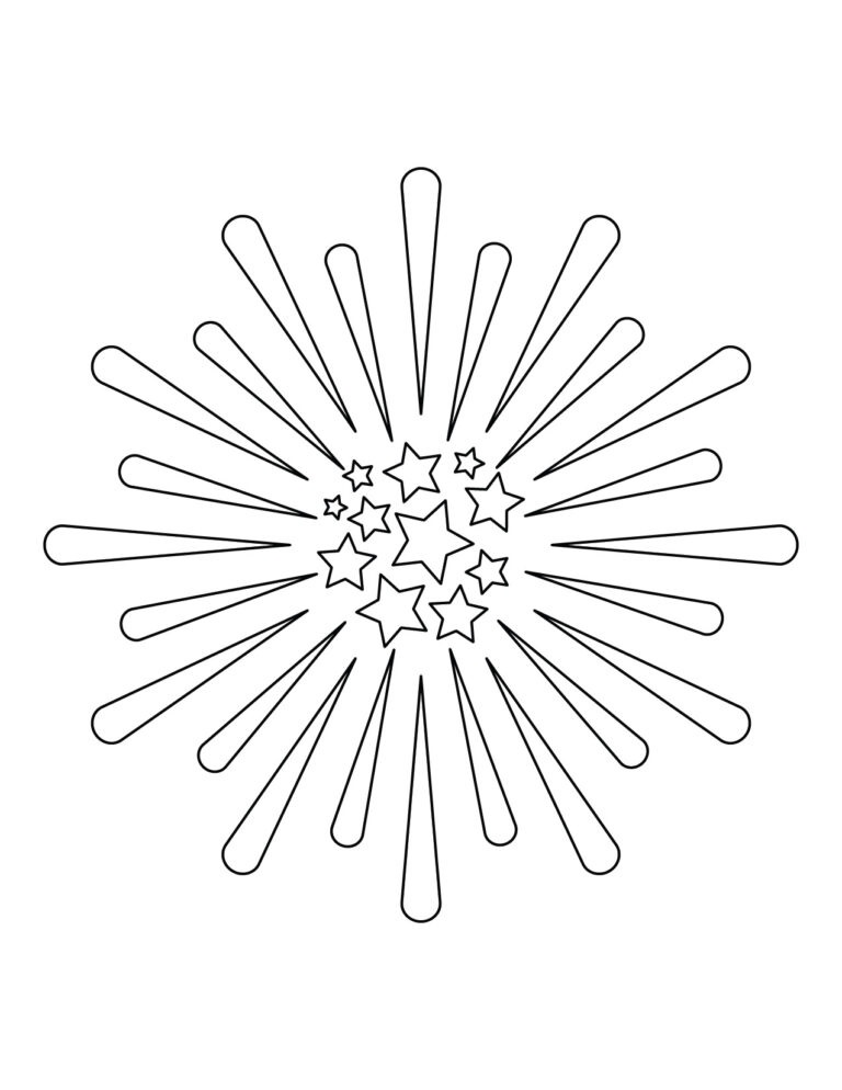 花火プリント - 印刷可能ぬりえ無料ダウンロード