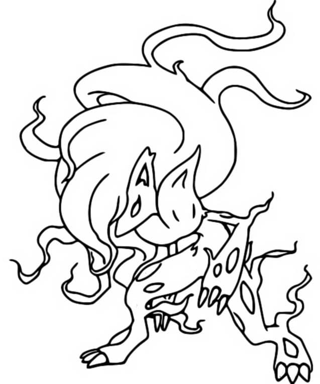 印刷可能なゾロアークを描く - 印刷可能ぬりえ無料ダウンロード