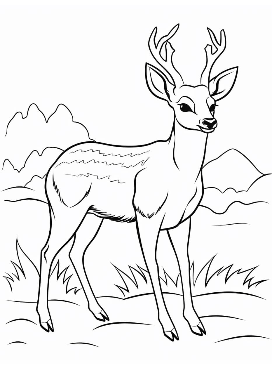 描く鹿 無料 - 印刷可能ぬりえ無料ダウンロード