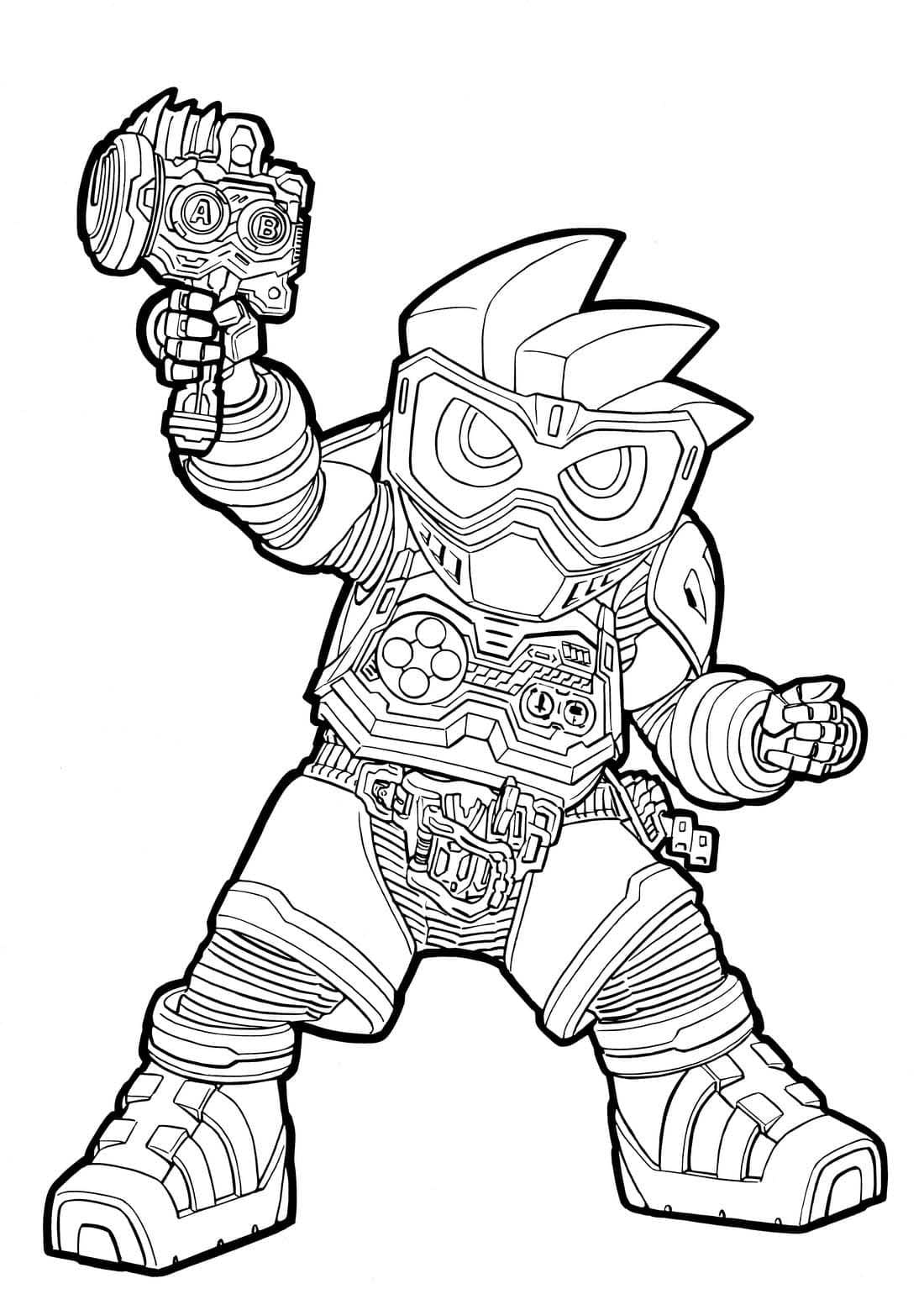 仮面ライダーエグゼイドの楽しみ - 印刷可能ぬりえ無料ダウンロード