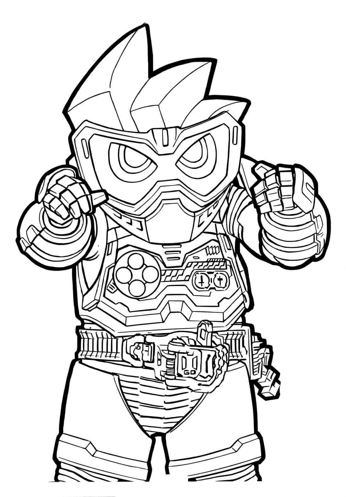 仮面ライダーエグゼイドを描く楽しみ - 印刷可能ぬりえ無料ダウンロード