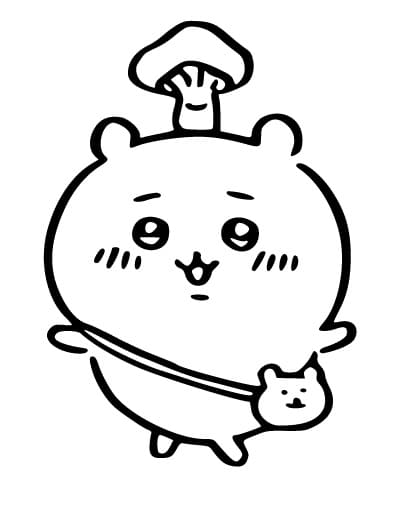 かわいいちいかわ - 印刷可能ぬりえ無料ダウンロード