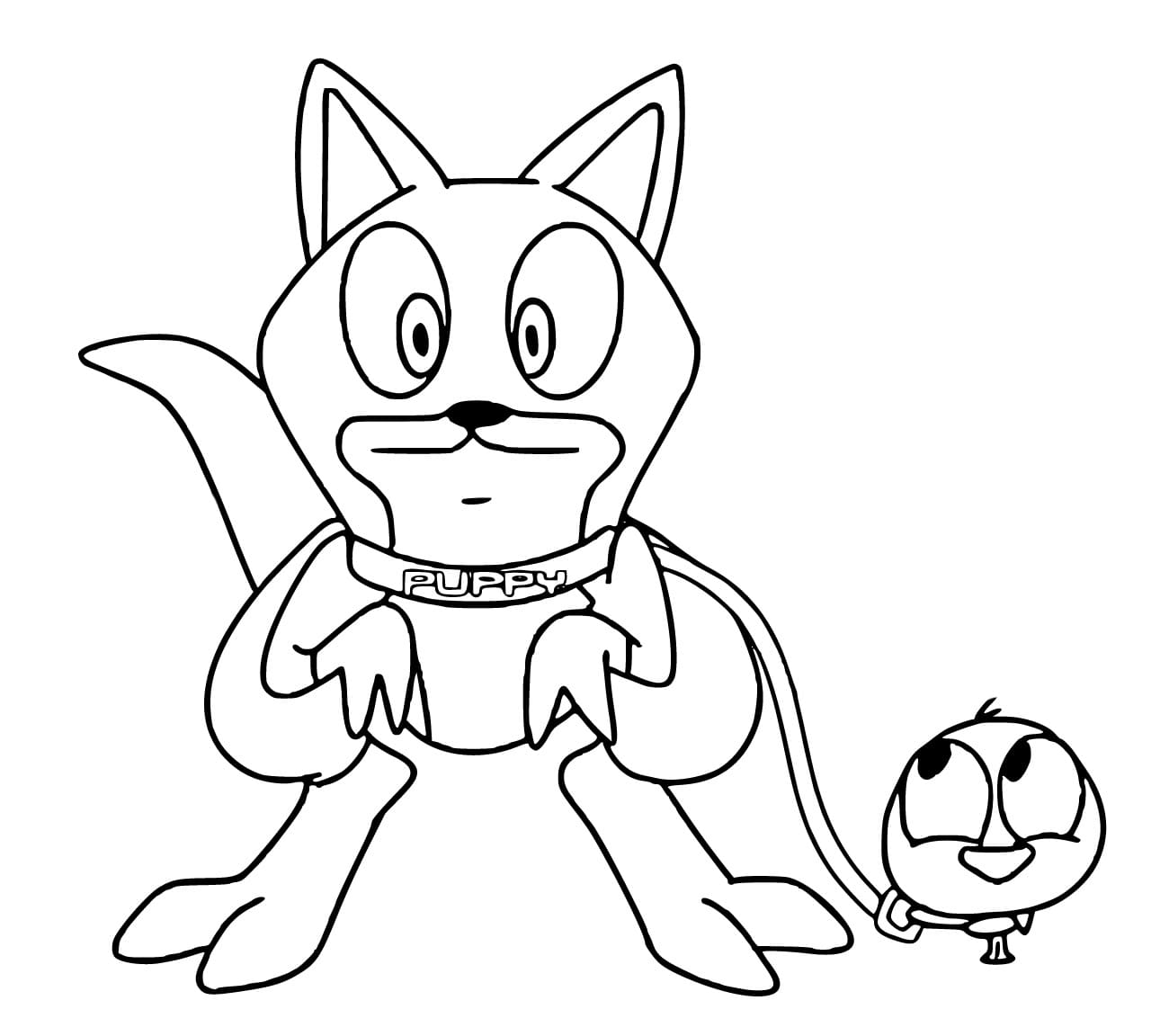 かわいいキティサウルス - 印刷可能ぬりえ無料ダウンロード