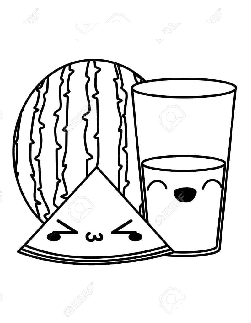 スイカ ぬりえ - KodomoNurie.Com