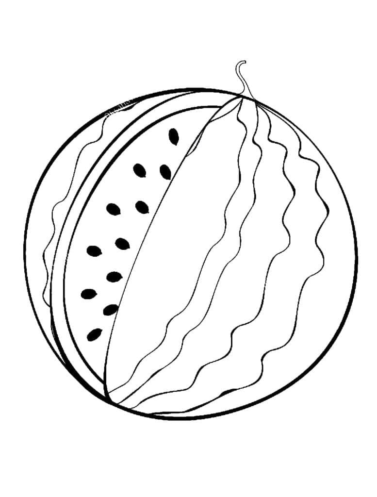 スイカ ぬりえ - KodomoNurie.Com