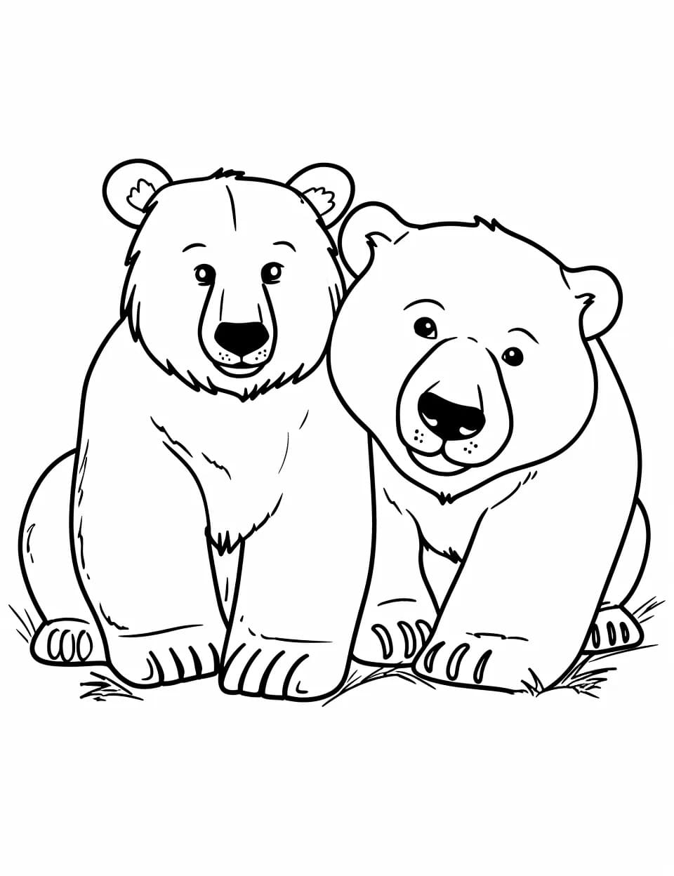 くま1 - 印刷可能ぬりえ無料ダウンロード