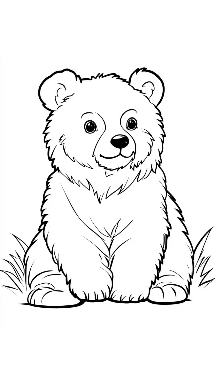 くま1 - 印刷可能ぬりえ無料ダウンロード