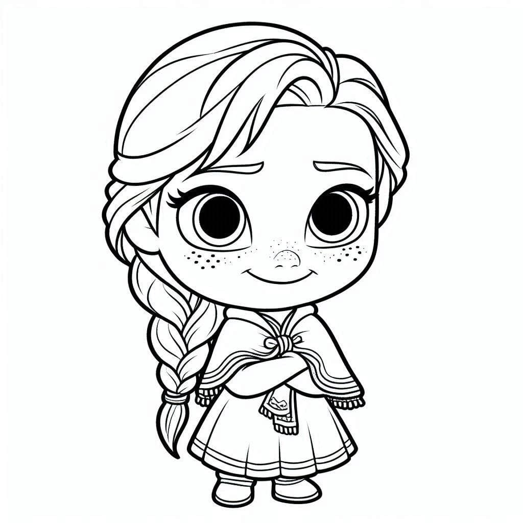 ディズニー アナと雪の女王のキャラクター - 印刷可能ぬりえ無料ダウンロード