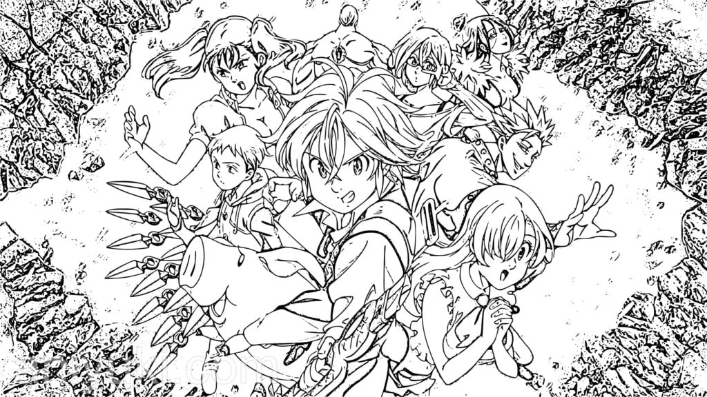 七つの大罪アート ぬりえ | #七つの大罪 ぬりえ – KGTO