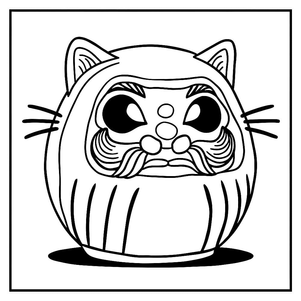 だるまの無料 - 印刷可能ぬりえ無料ダウンロード