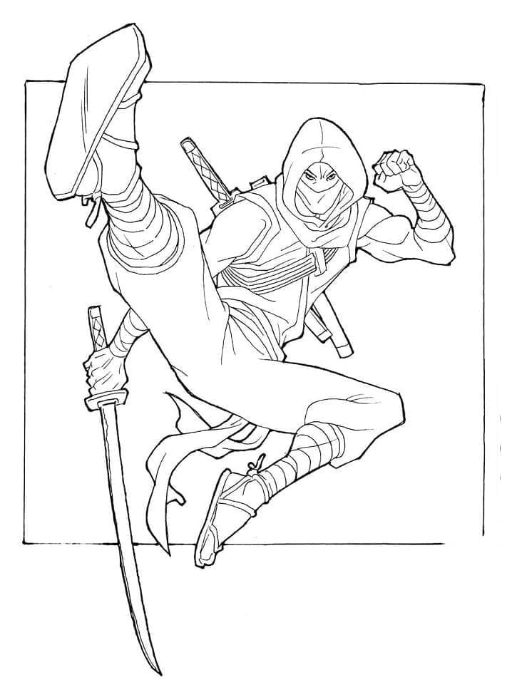 忍者無料 - 印刷可能ぬりえ無料ダウンロード