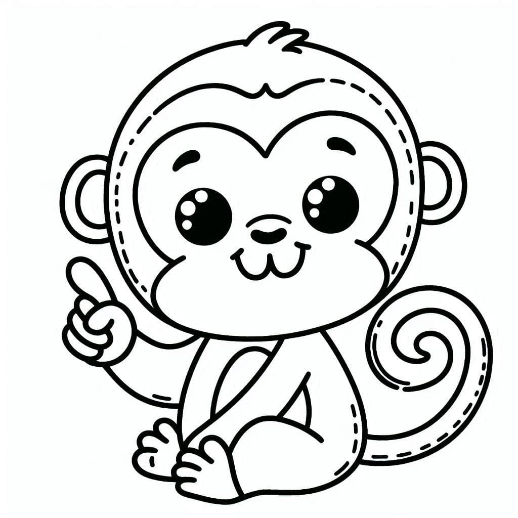猿の楽しみ - 印刷可能ぬりえ無料ダウンロード