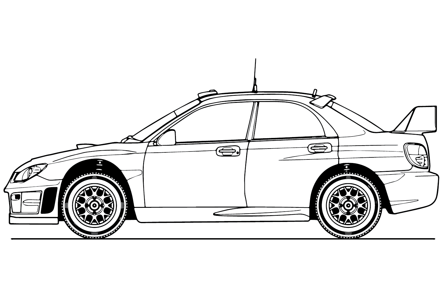Subaru Car Coloring Pages