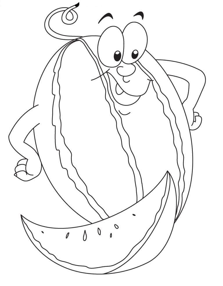 スイカ ぬりえ - KodomoNurie.Com