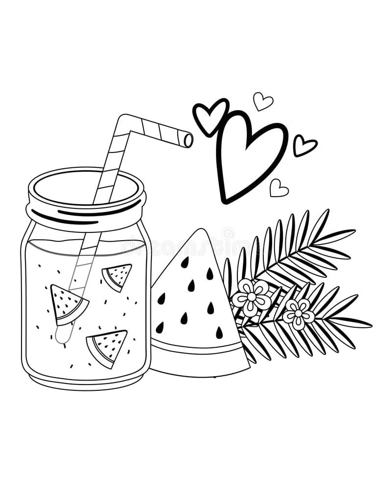 スイカ ぬりえ - KodomoNurie.Com