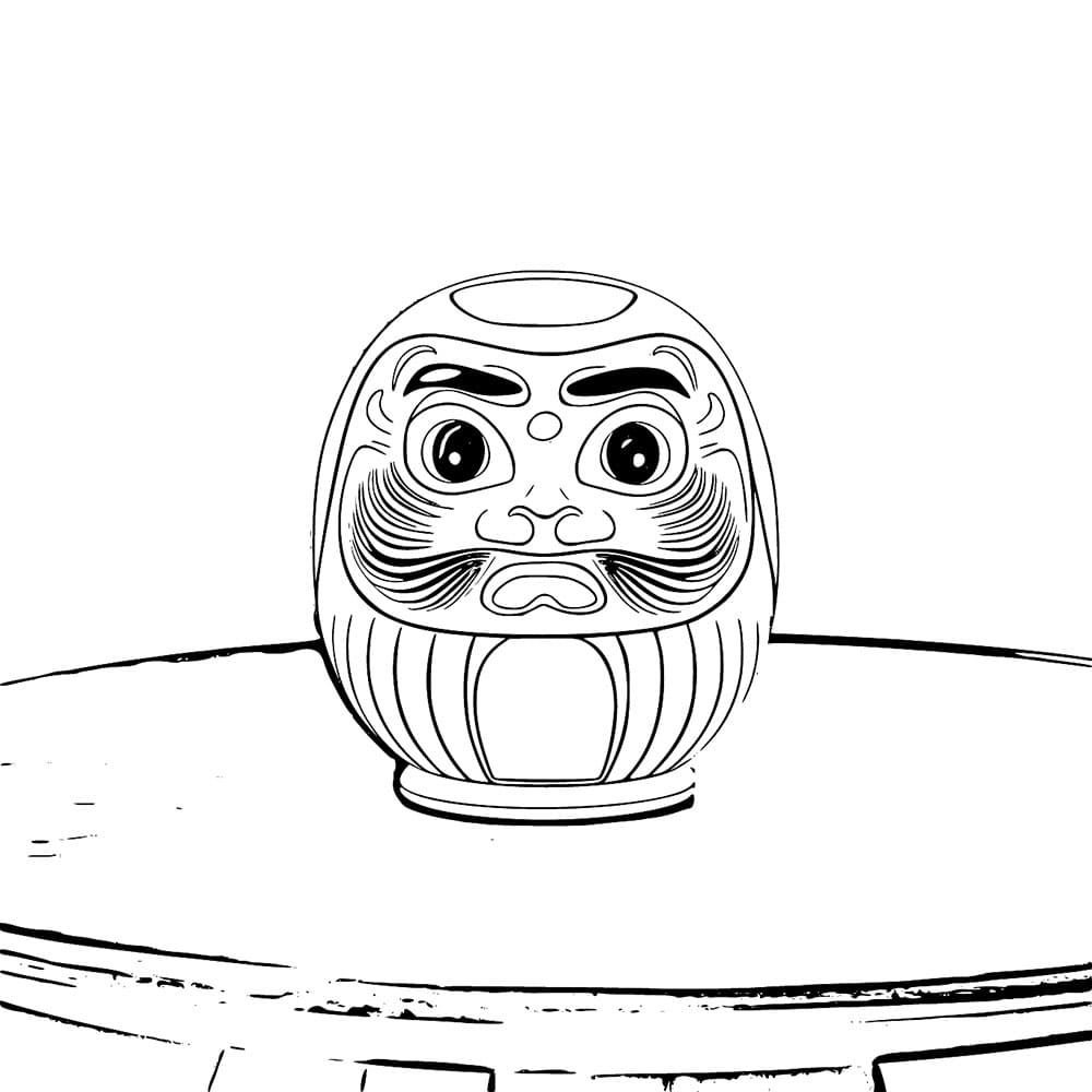 だるまの無料 - 印刷可能ぬりえ無料ダウンロード