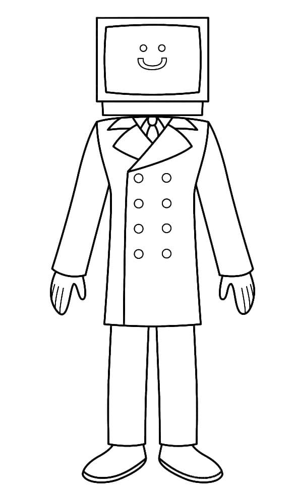 ちびタイタンTVマン - 印刷可能ぬりえ無料ダウンロード