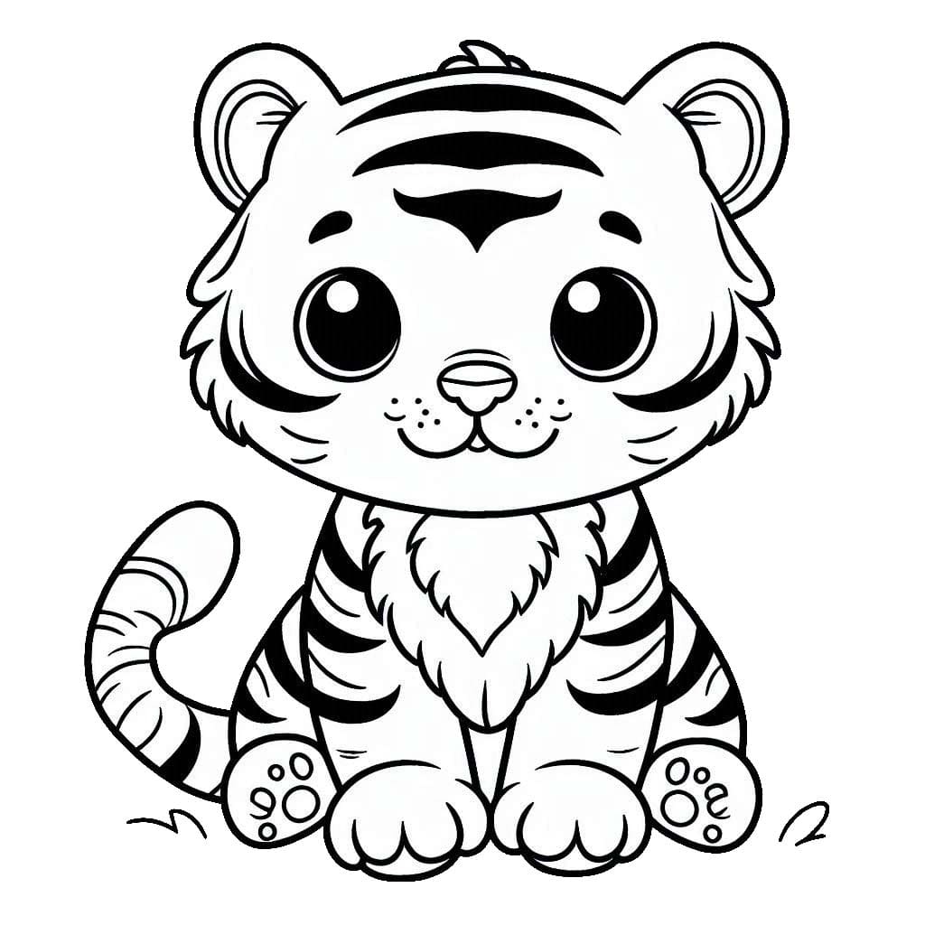 トラ ぬりえ - KodomoNurie.Com