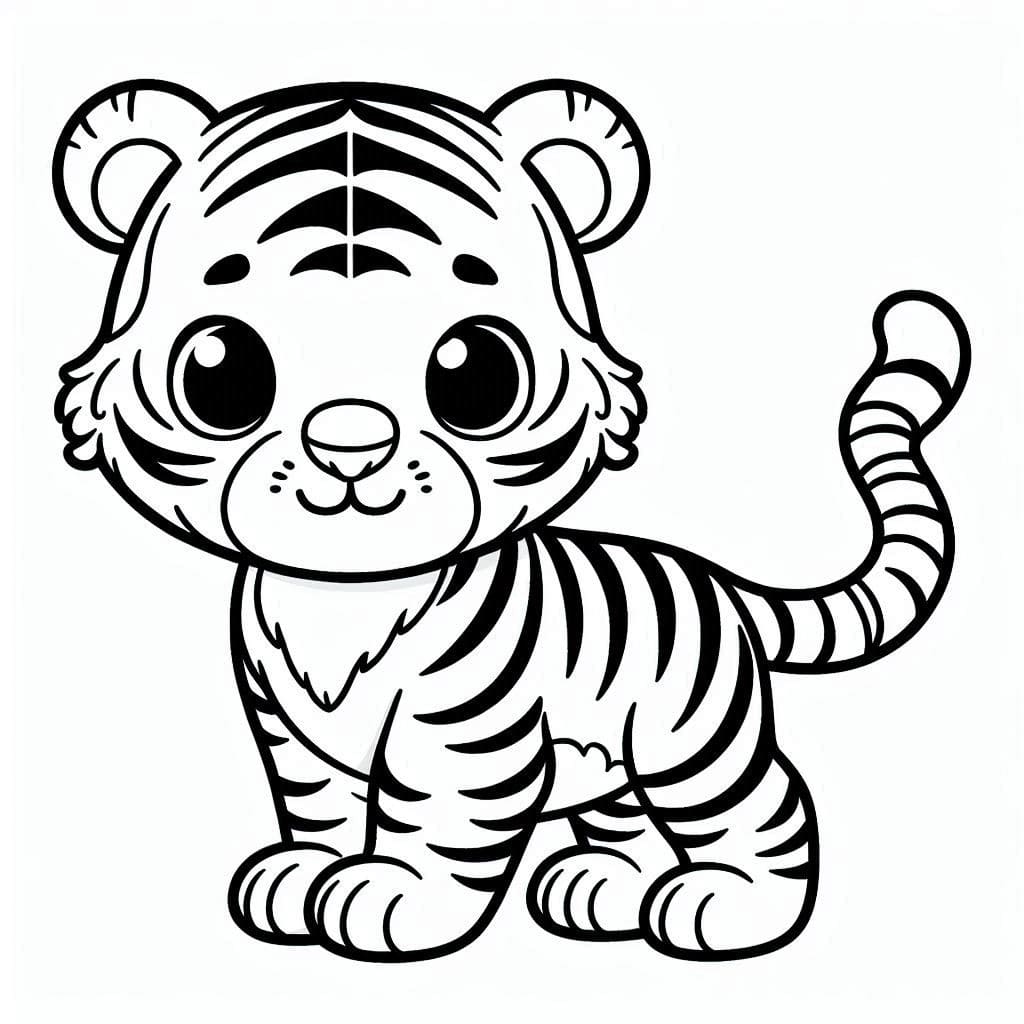 トラ ぬりえ - KodomoNurie.Com