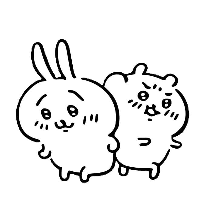 ちいかわうさぎ - 印刷可能ぬりえ無料ダウンロード